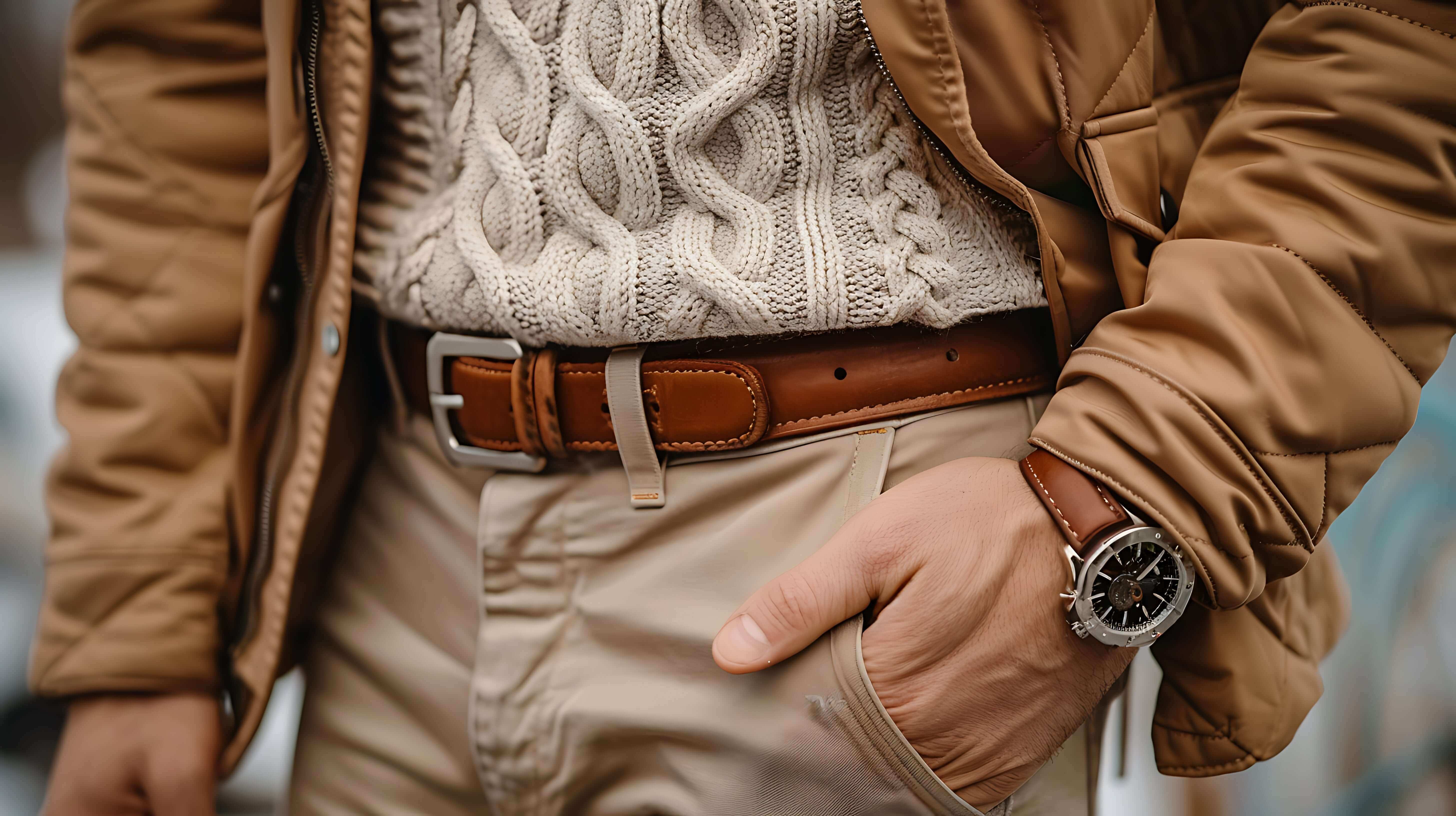 The names of the different parts on a belt